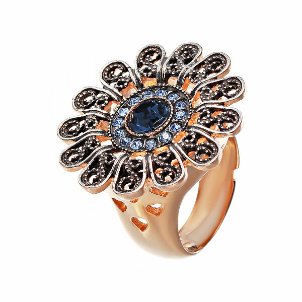 Кольцо, серебро, 925 проба, фианит