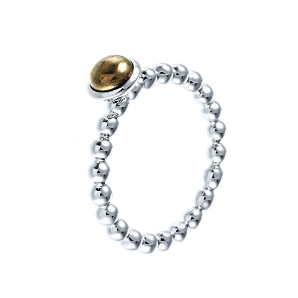 Кольцо, серебро, 925 проба, гематит