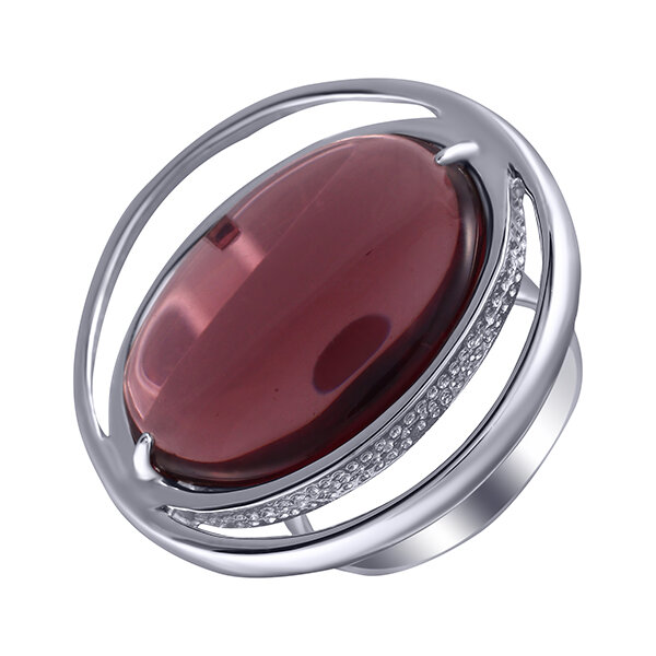 Кольцо, серебро, 925 проба, стекло