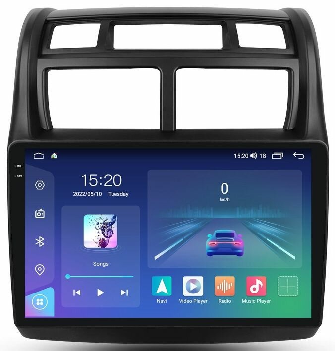 Автомагнитола с рамкой 2 din 9 дюймов для Kia Sportage 2 2008-2010 рестайлинг / Android 6Gb+128Gb / GPS / Поддержка сим-карты / Камеры 360 гр./ Встроенные кулер охлаждения