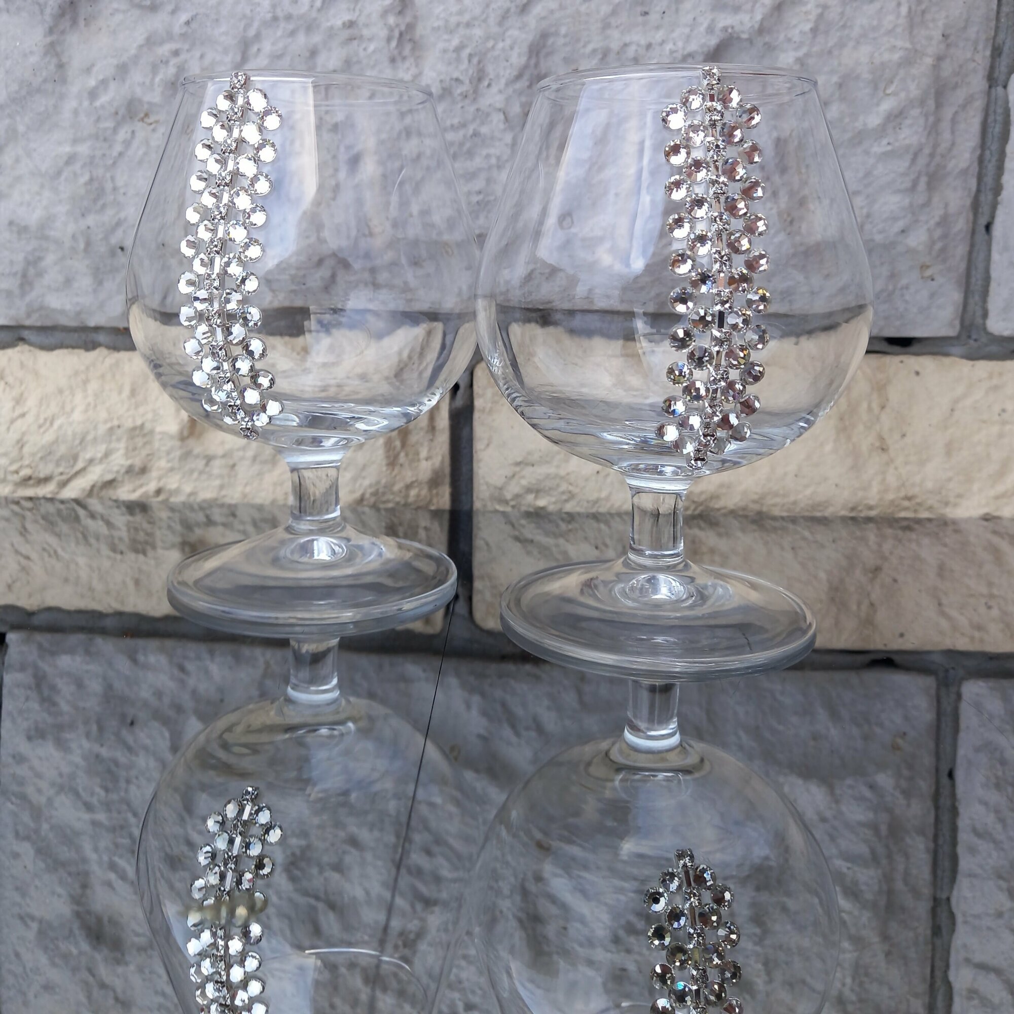 Набор бокалов для коньяка 250мл инкрустированные