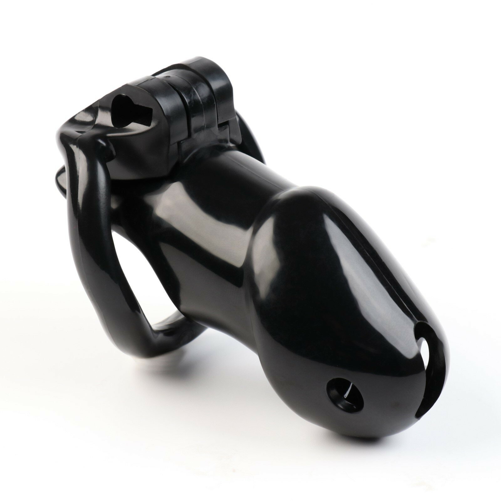 Пояс верности мужской, пластик, 6 × 3.5 см, набор колец, замок, ключ, черный