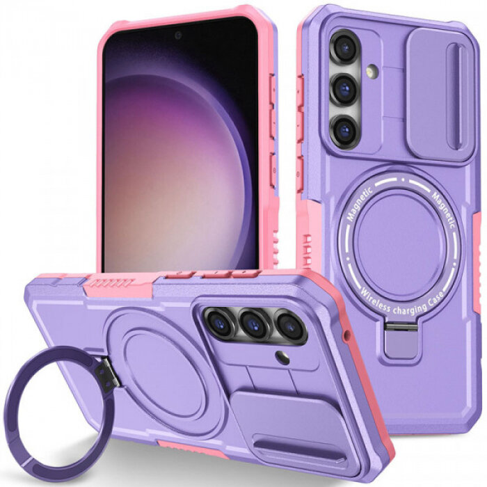 CamShield MagSafe Противоударный чехол для Samsung Galaxy S24 FE со шторкой для камеры