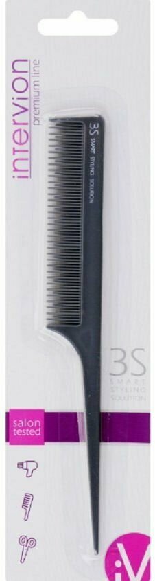 Inter-Vion Гребешок для волос с тонкой ручкой, разная длина зубьев