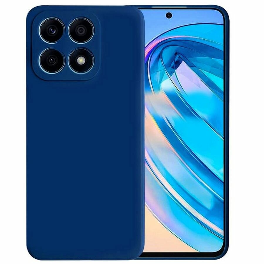 Силиконовая накладка Silky soft-touch для Xiaomi 14 Pro синий