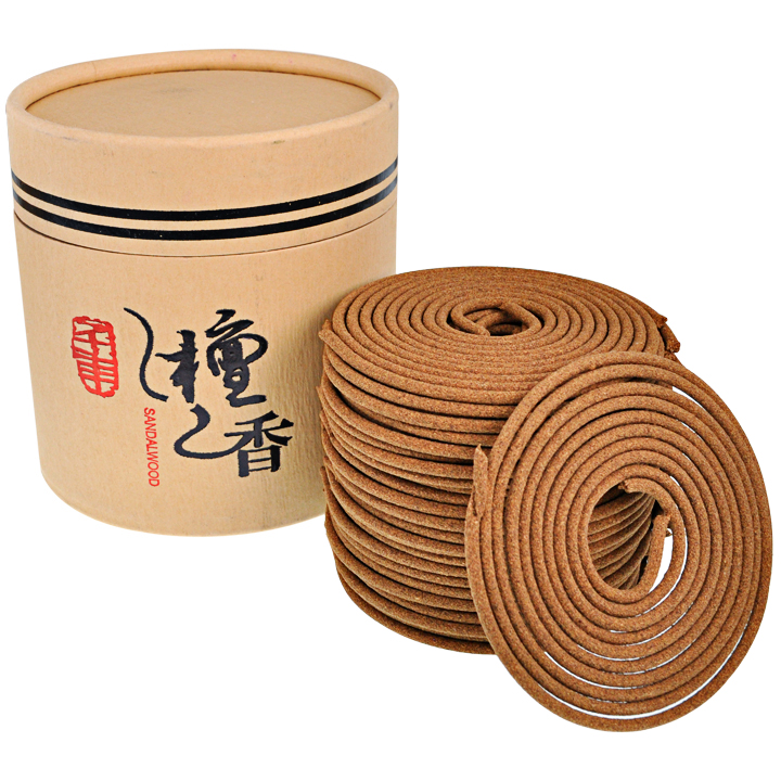 Благовония спиральные "Сандал", 24 двухдисковых спиралей в тубусе