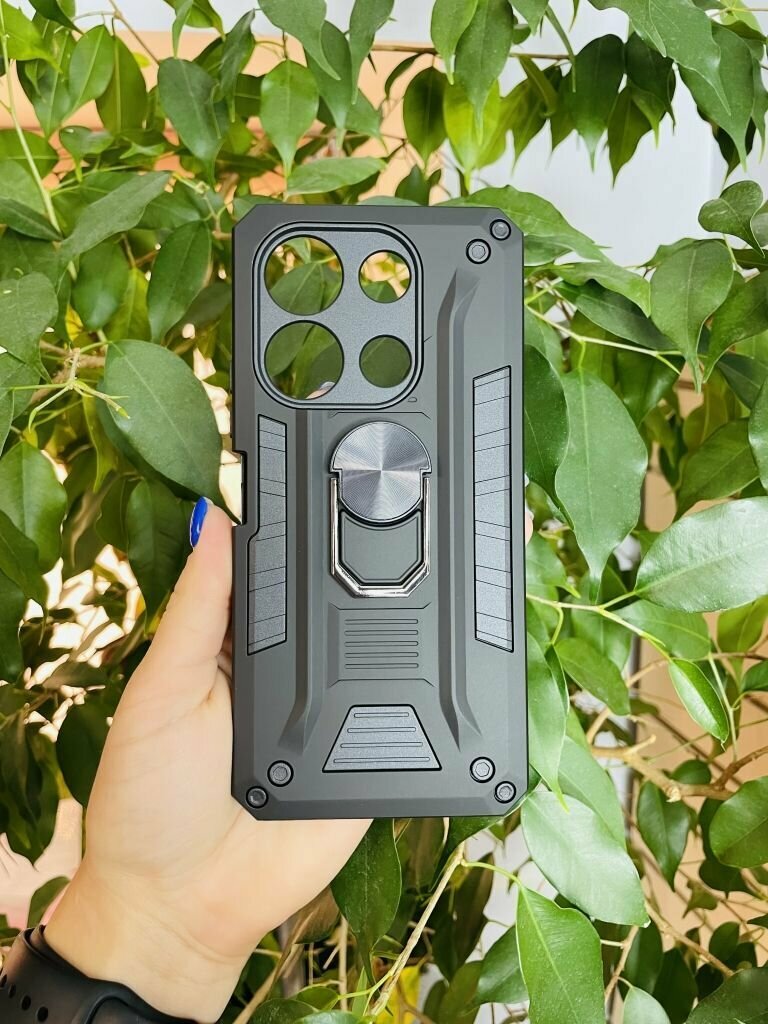 Чехол противоударный для Infinix Note 30i / Инфиникс Ноте 30i military (Черный)