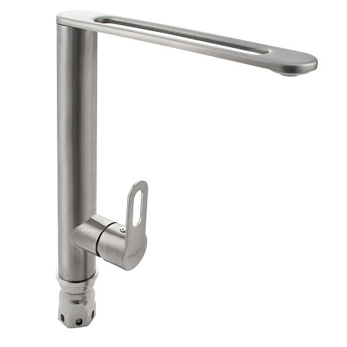 9210 MAGNUS Cмеситель кухня круглый корпус с эксклюзивным изливом корпус нержавейка