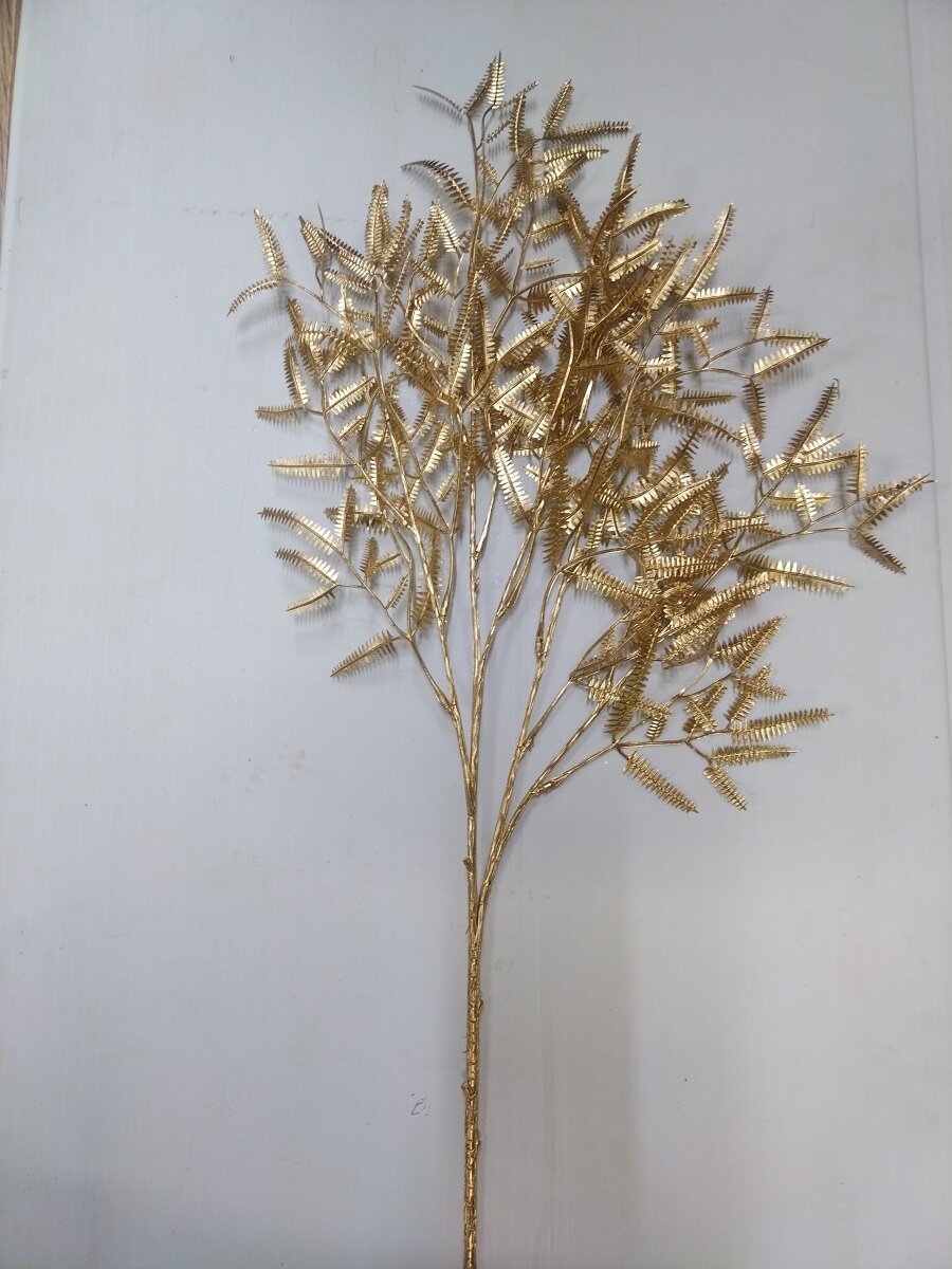 Искусственная ветка Holodilova, латекс, высота 70см, золотистый цвет