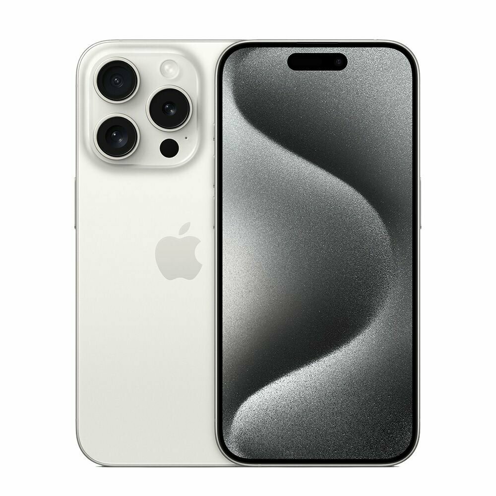 Смартфон Apple iPhone 15 Pro 128ГБ, Dual nano SIM+eSIM, белый титан