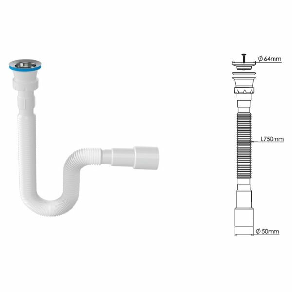 Сифон гофрированный Y126-2