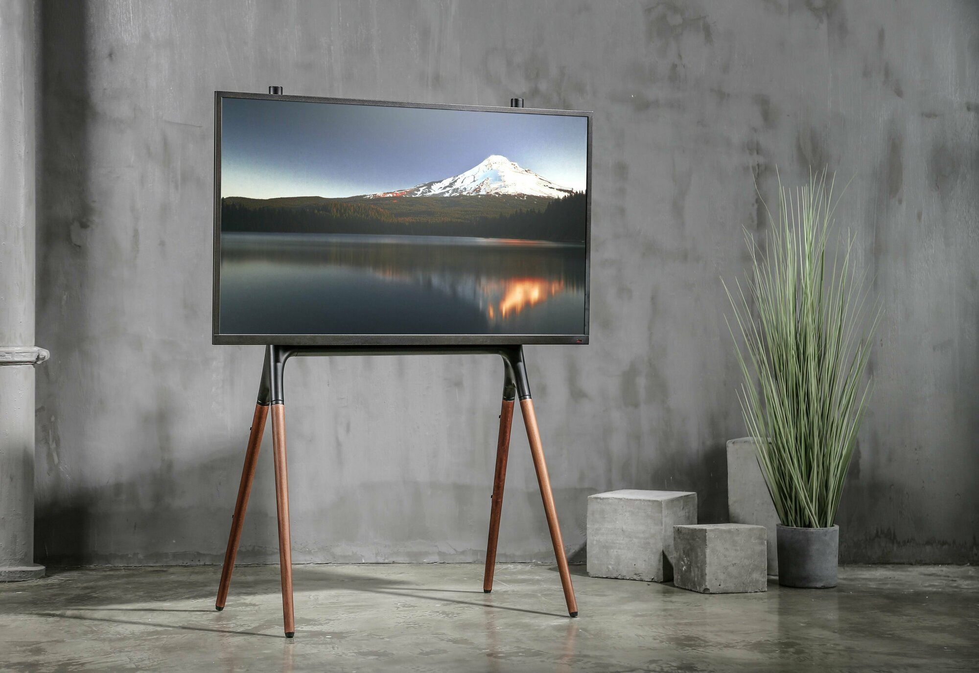 Подставка для телевизора Cactus CS-ST1247BKWN черный/орех 49"-70" макс.40кг напольный