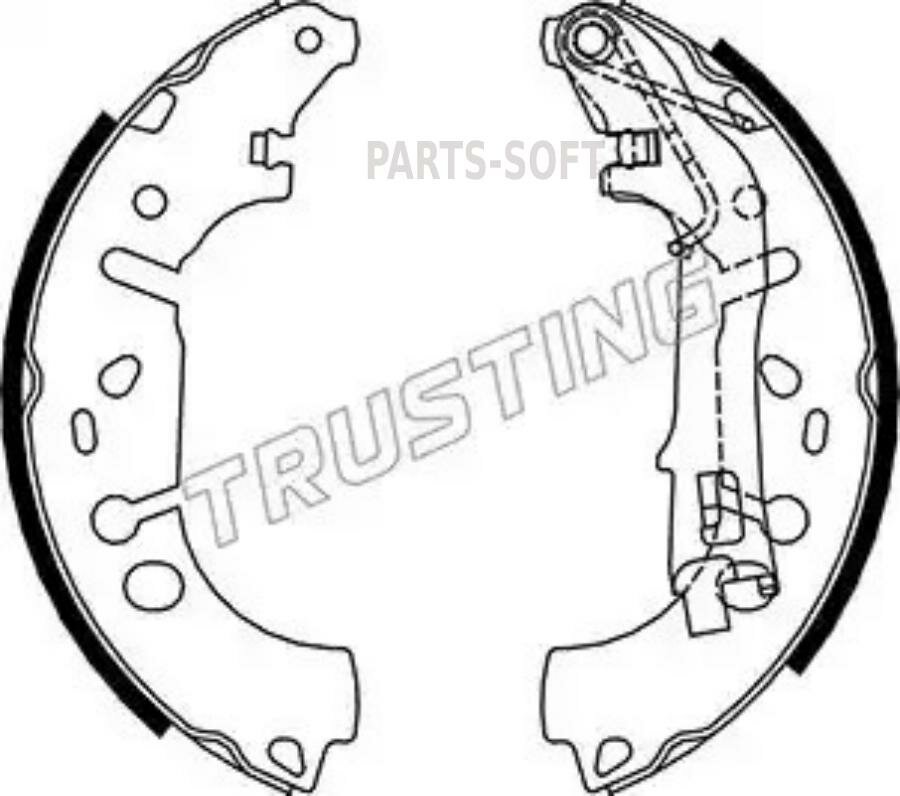 К-т бараб. тормоз. колодок Fiat Grande Punto (2005-), Opel Corsa (2006-) Trusting арт. 034117