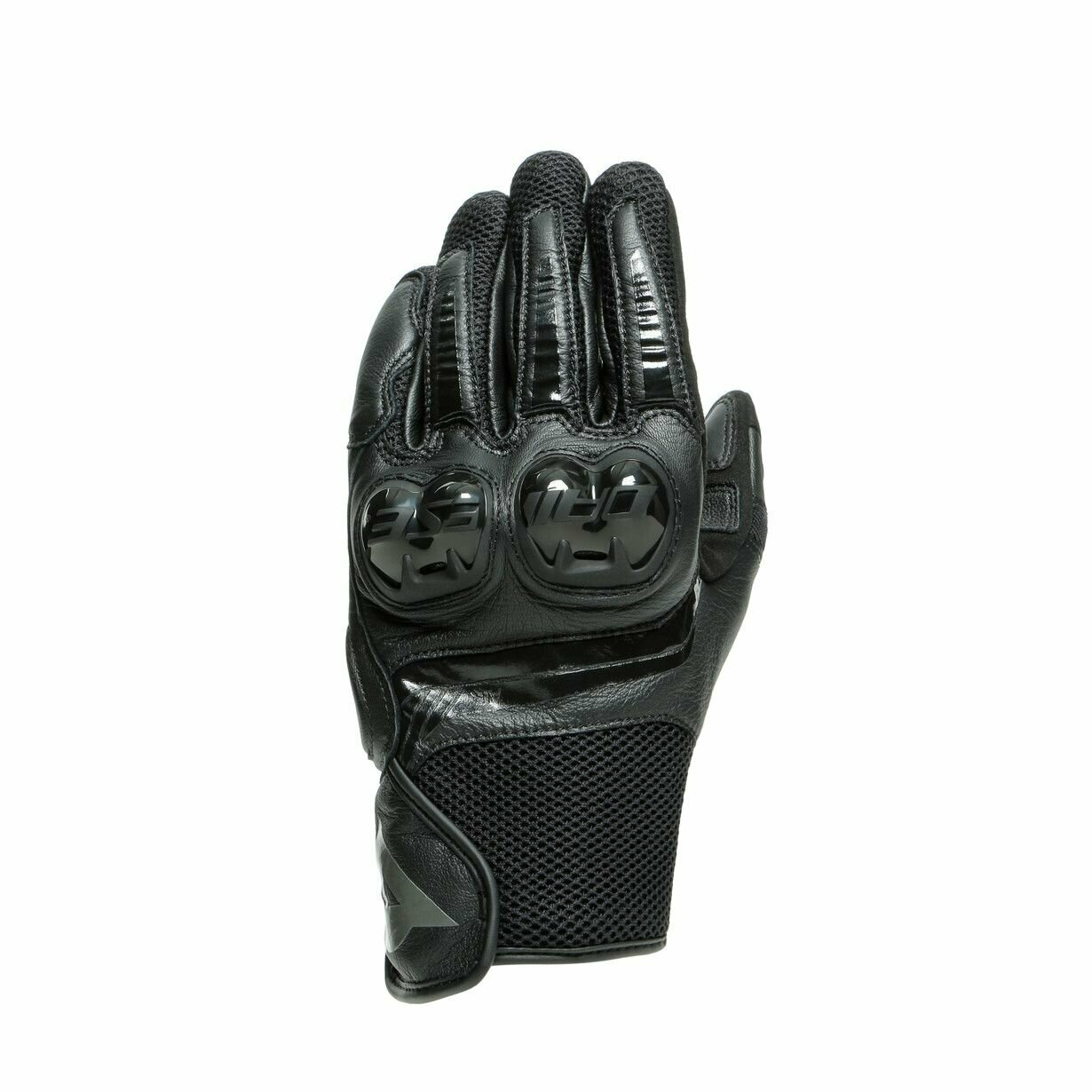 Мотоперчатки мужские летние короткие Dainese MIG 3 UNISEX LEATHER GLOVES Black/Black, M