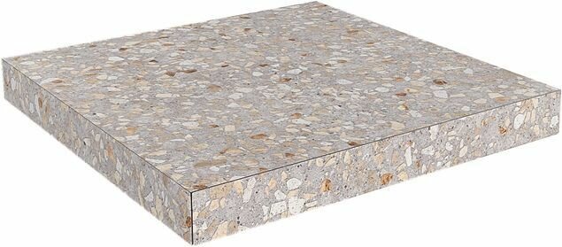 Керамический гранит KERAMA MARAZZI SG632020R/GCA Ступень угловая клееная Терраццо бежевый 33x33x0,9 Цена за 1/шт