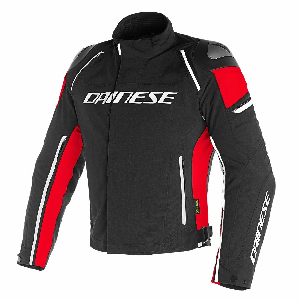 Мотокуртка мужска текстильная Dainese RACING 3 TEX D-DRY JACKET Black/Black/Red, (р.48)