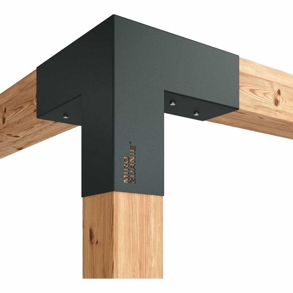 Крепеж для беседки MIROZDANIE TRIO графит, 2 шт. 1002, 100x100, 1002 л, деревянная