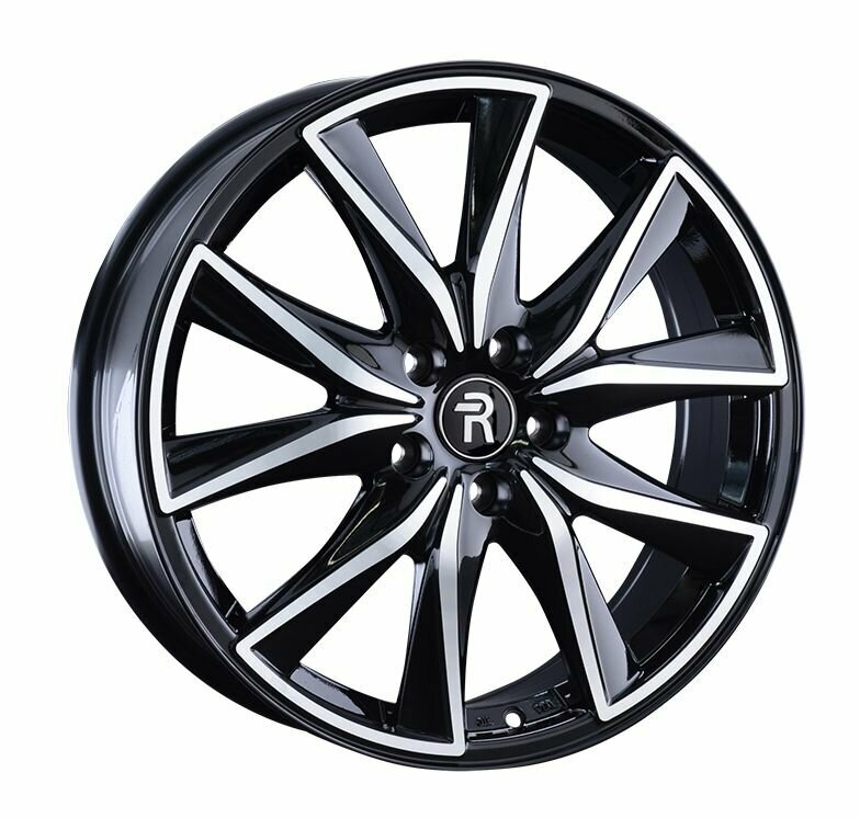 Колесный диск Replay A183 19x7" PCD5x112 ET34 D66,6 черный глянцевый с полированными лучами