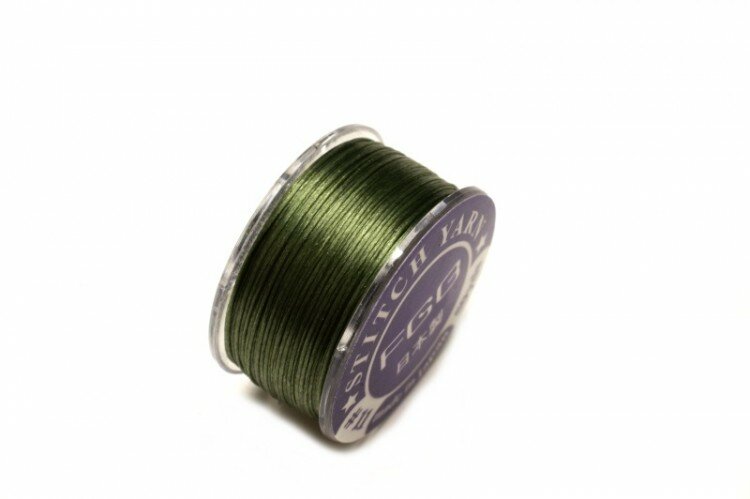 Нить для бисера FGB с покрытием, толщина 0,1мм, длина около 45 м, цвет оливковый, 1030-361, 1шт