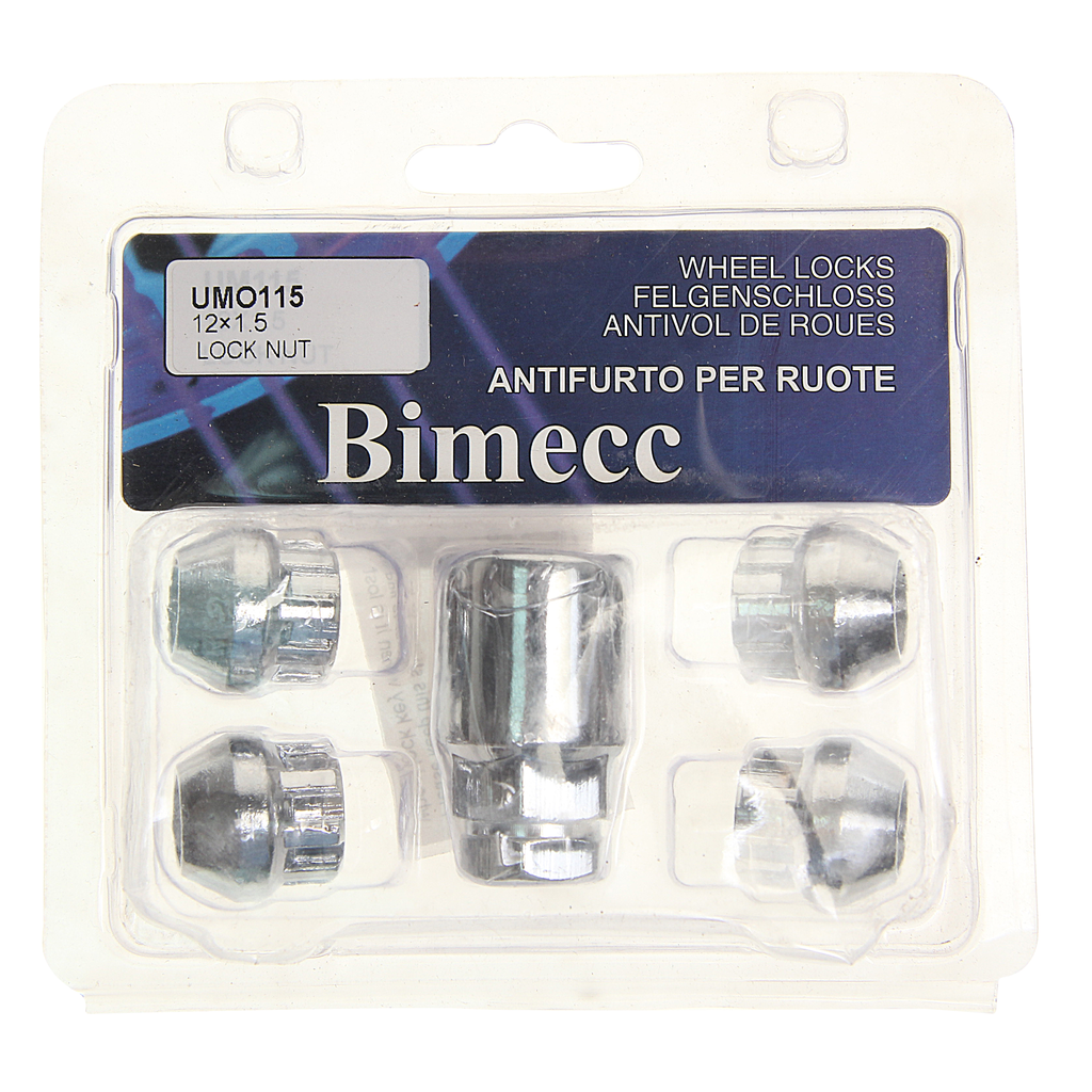 Гайка колеса М12х1.5 секретки конус закрытая комплект 4шт. головка 19/21мм BIMECC