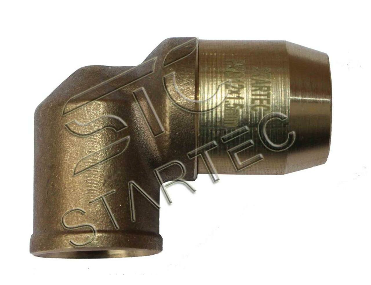 Соединитель трубки ПВХ, полиамид d=15x1.5мм P5 угловой латунь STARTEC