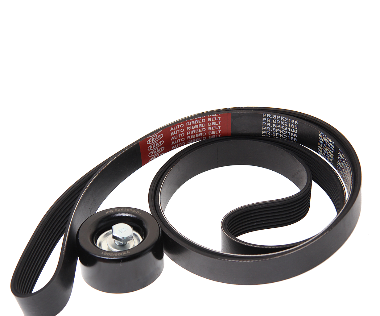 Ролик ГАЗель Next дв. CUMMINS ISF 2.8 ЕВРО-4,5 натяжителя ремня с ремнем 8РК2166 комплект PRAVT