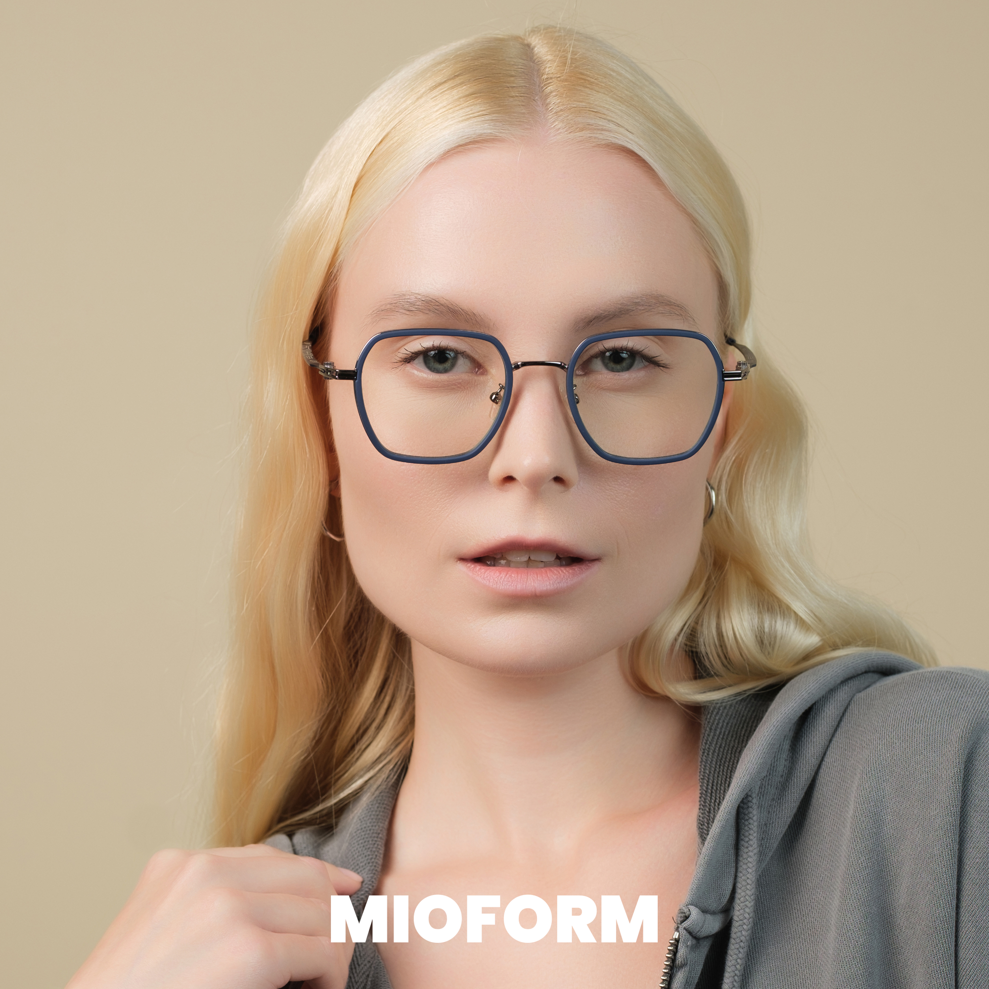 Очки для работы за компьютером MIOFORM с футляром и салфеткой, синий