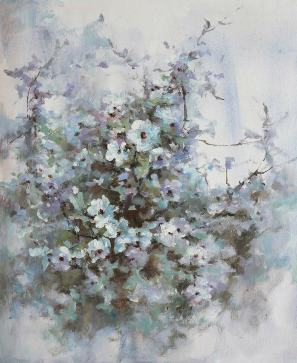 Картина маслом "Начало весны" 50х60см