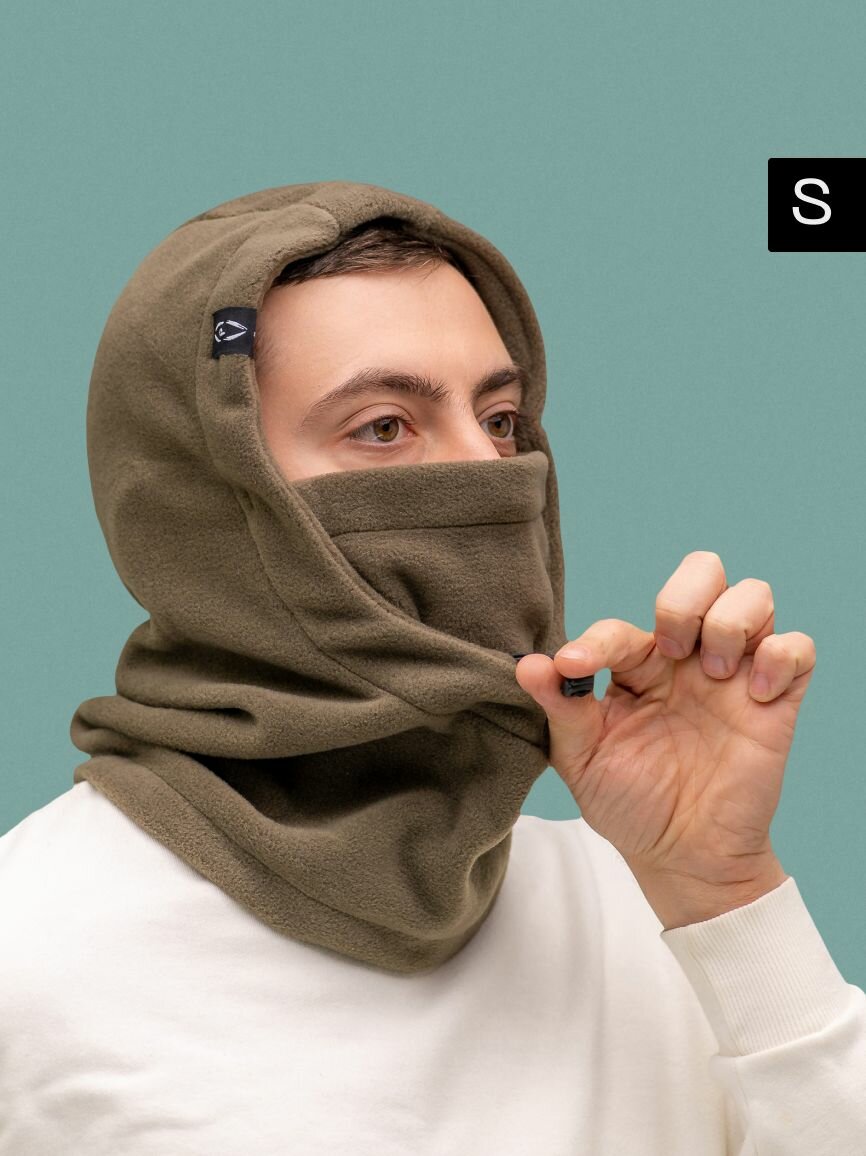 Балаклава poncho_id Базовая коллекция для мужчин, размер s, хаки — фото 1