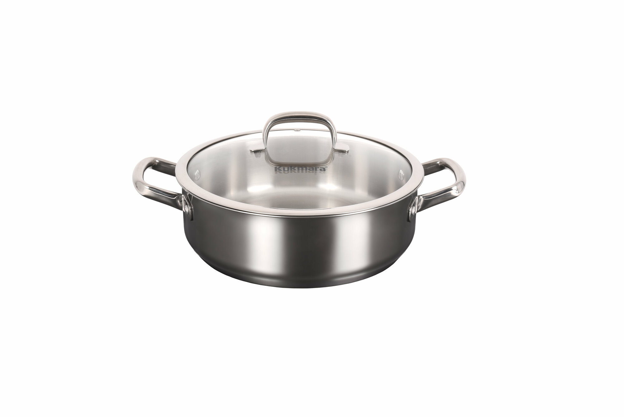 Сковорода-Сотейник Kukmara 280мм 4,8л. с крыш. нерж."Leon" - LN-STP4828G