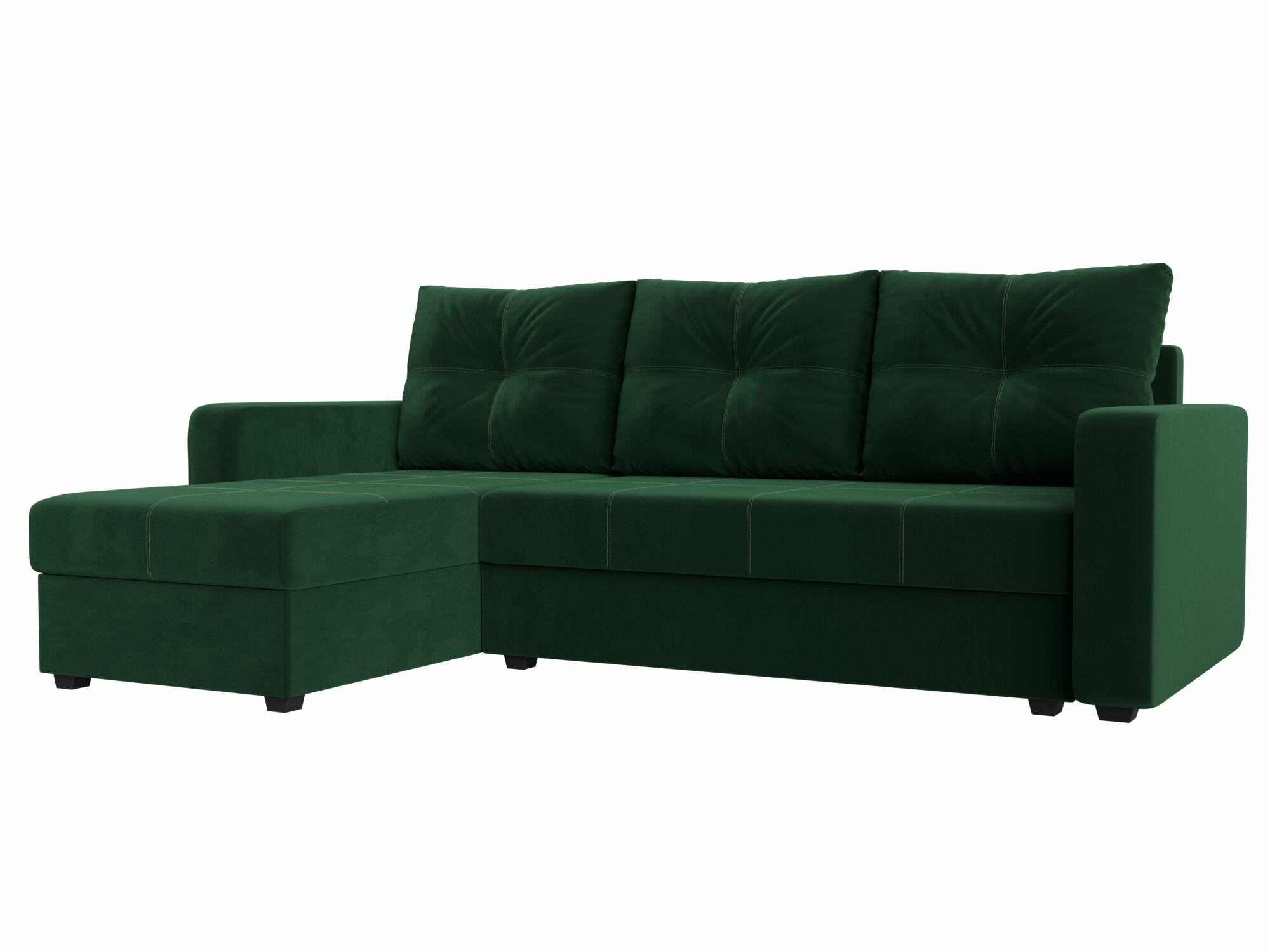 Угловой диван Ливерпуль Лайт левый угол, Велюр, Модель 117721L