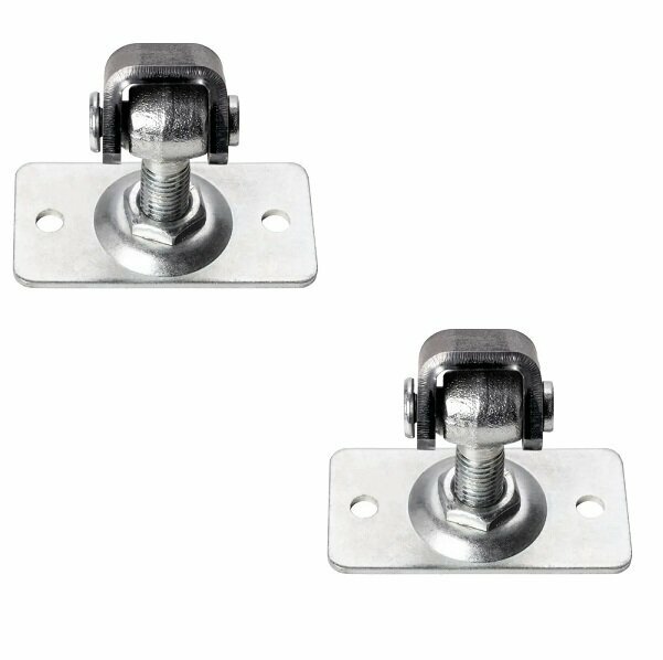 Регулируемые петли с пластиной 75х38 мм, резьба М12. Для калитки и ворот. Комплект из 2-х штук.