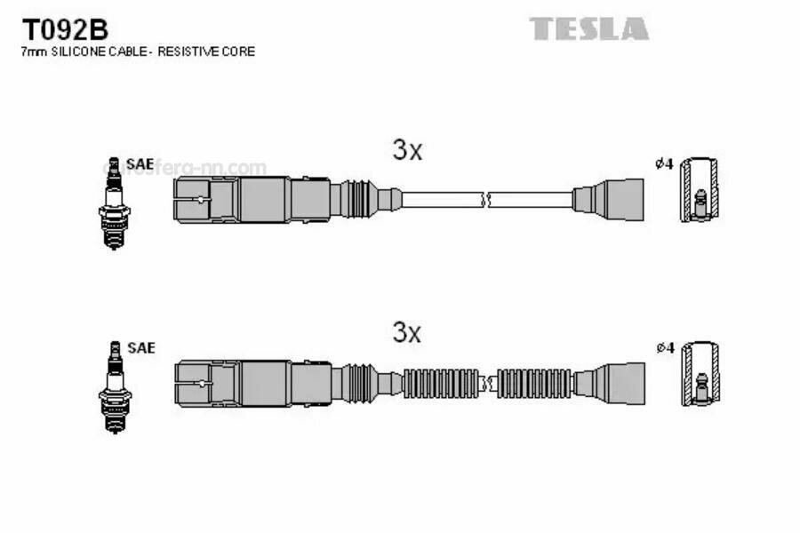TESLA T092B к-кт проводов!\ Smart City-Coupe/Crossblade 0.6/0.7i 98>