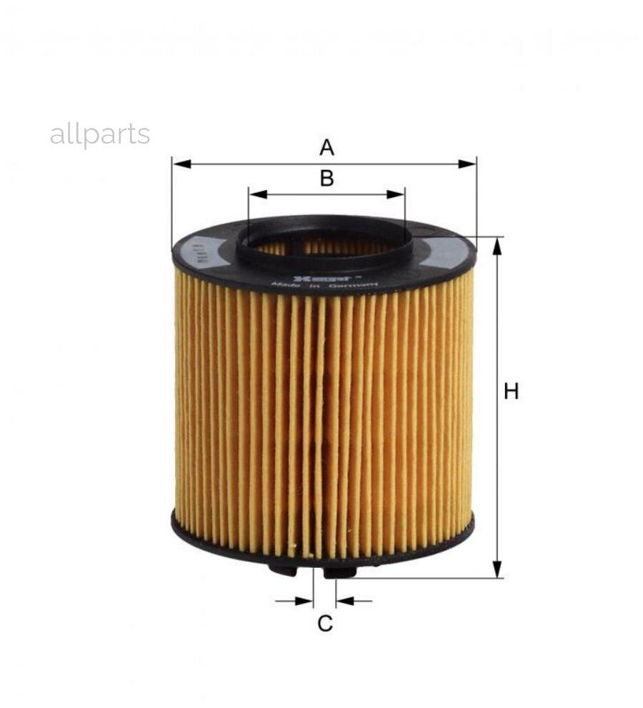 HENGST FILTER E320H01D84 Hengst Фильтр масляный (HU 712/6 x) E320H01 D84