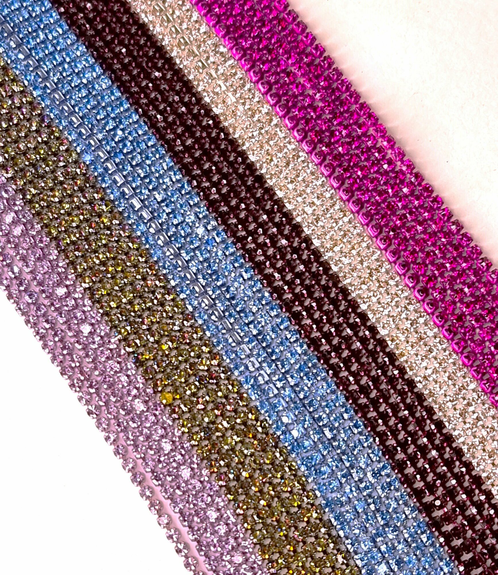 Стразовые цепочки. Набор № 10: 6шт. по 50см.