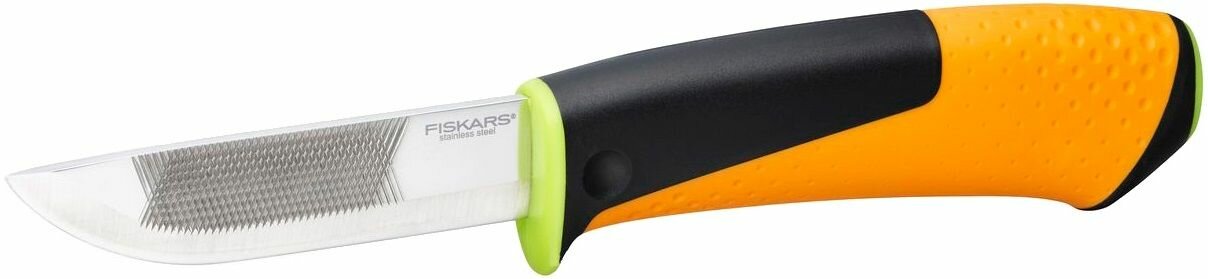 FISKARS Нож строительный для тяжелых работ с точилкой (1023619)