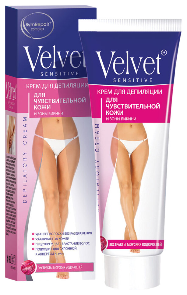 VELVET крем Д/депил Д/чувствит кожи И зоны бикини 100МЛ