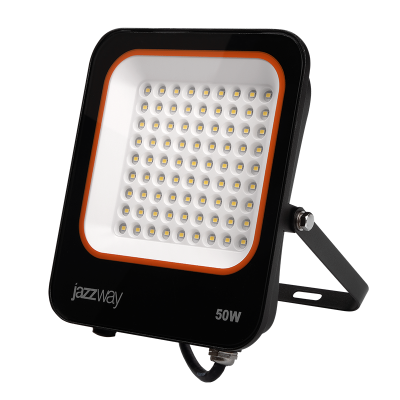 Прожектор JazzWay PFL-V, светодиодный, 50W, 6500K, IP65, черный