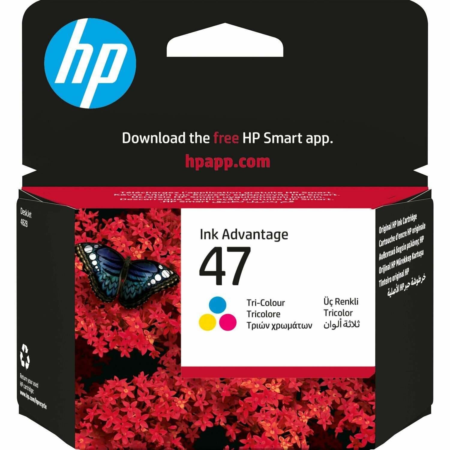 Картридж для струйного принтера HP 47 Tri-color 6ZD61AE, официальная гарантия