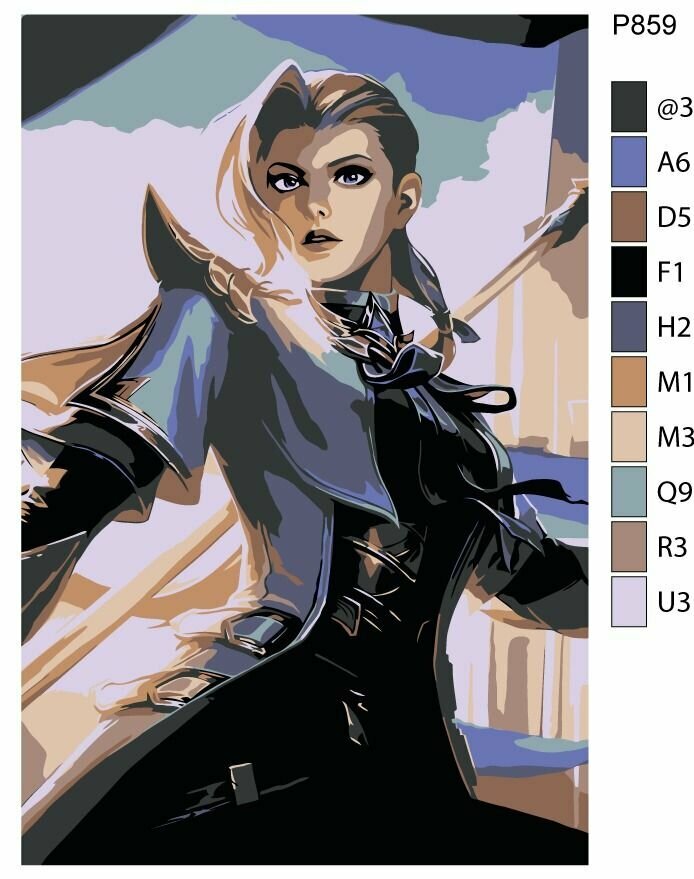 Детская картина по номерам P859 "Игра Mobile Legends. Сильвана" 20x30