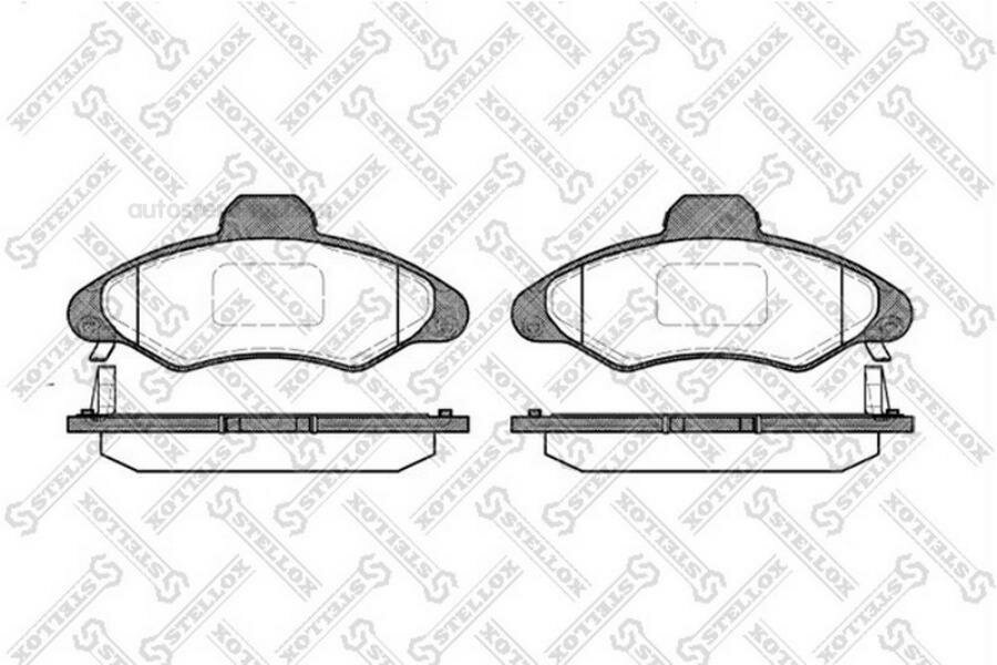 STELLOX 342004BSX колодки дисковые п! с антискрип. пластинами\ Ford Escort 1.3-1.8TD 95-98