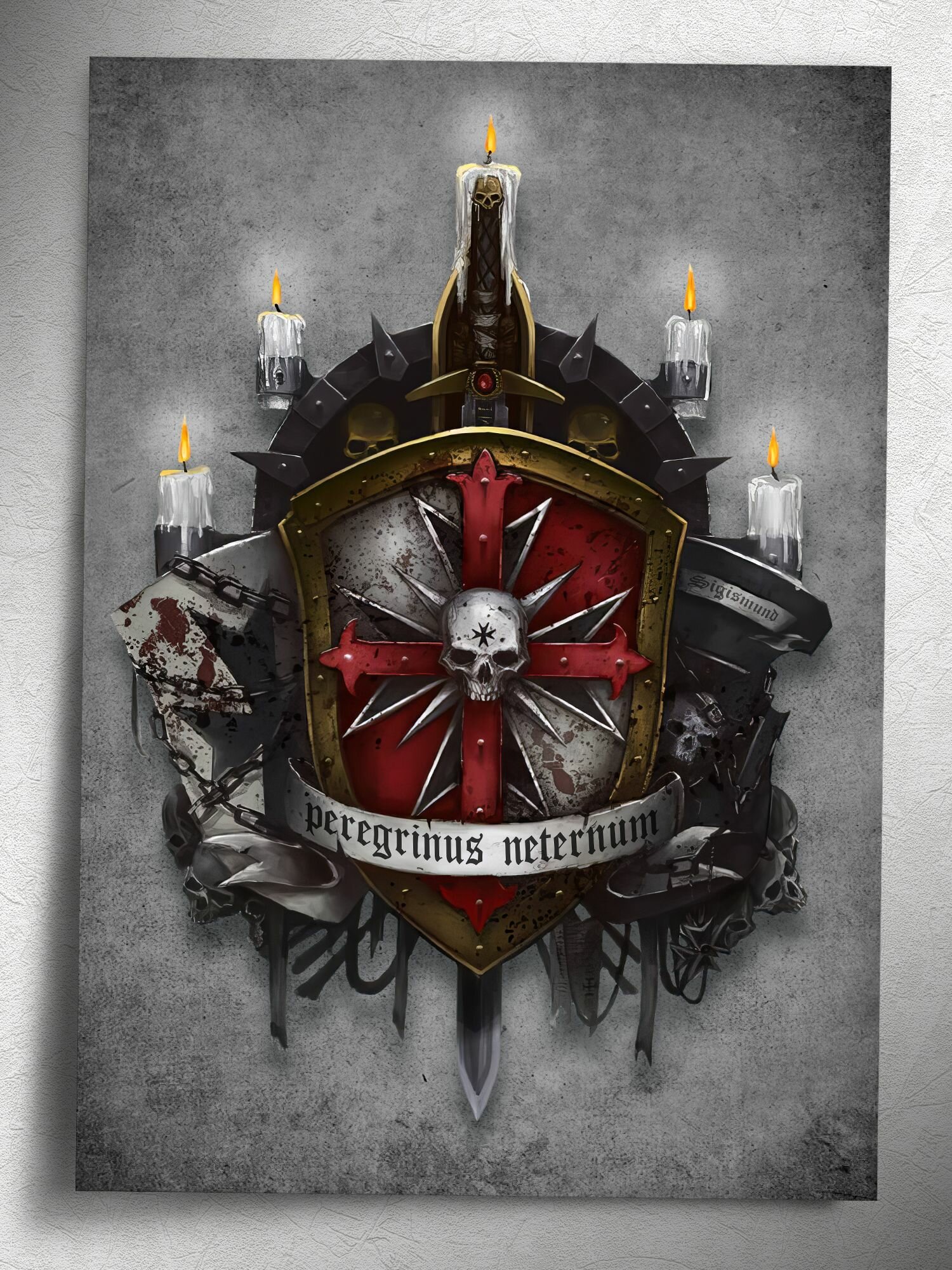 Постер: Эмблема Черных Храмовников (Вархаммер 40000, Warhammer)