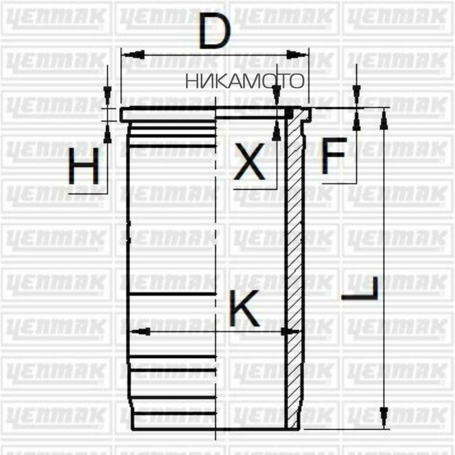 YENMAK 5105743000 гильза цилиндра! d128 R6\ MB Axor/Citaro OM457 Euro4