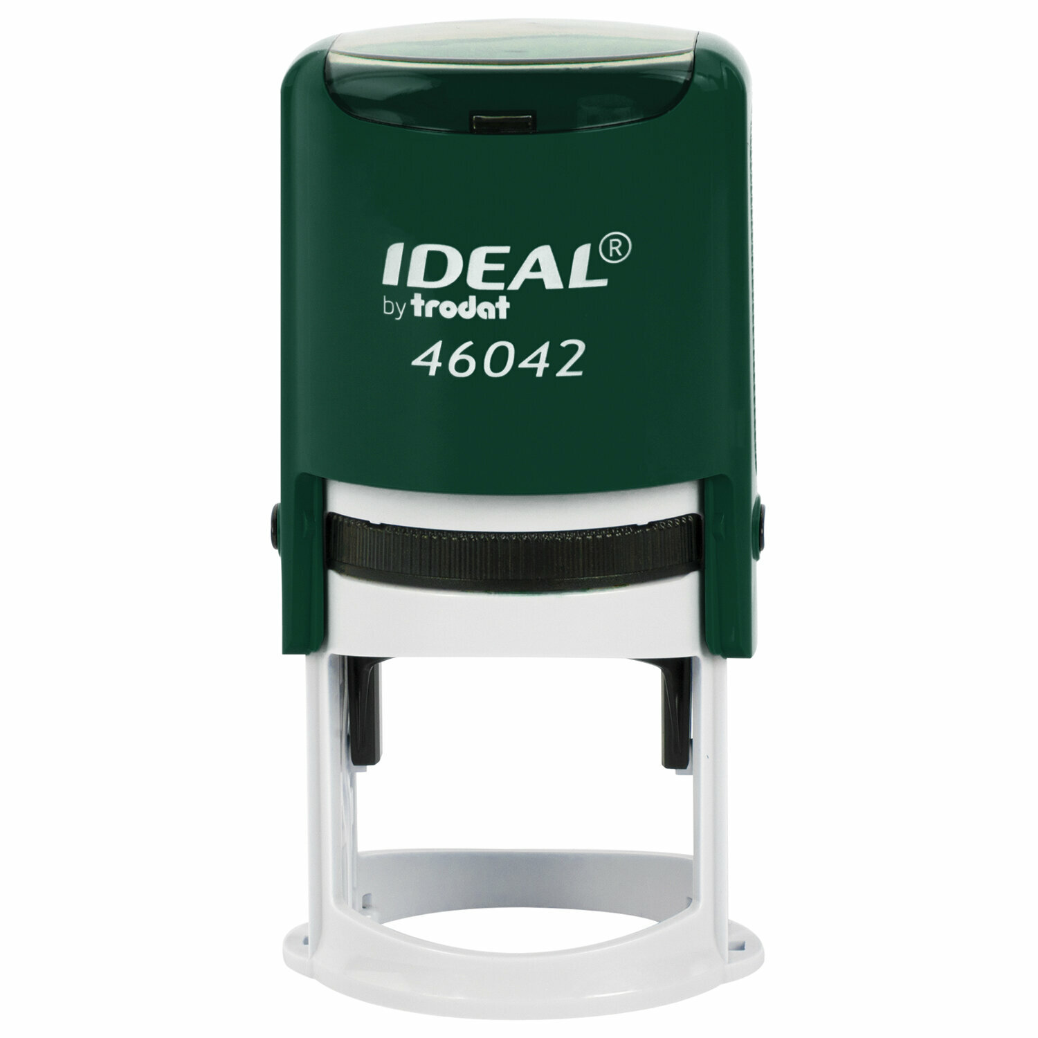 Упаковка 2 шт. Оснастка для печатей оттиск D=42 мм, синий, TRODAT IDEAL 46042, корпус изумруд, крышка, подушка,191407