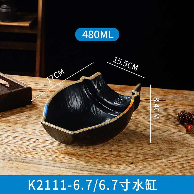 Меламин натирание блюдо в форме чаши Ретро натирания блюдо чаша Овощной скошенный блюдо бочонок китайская барная посуда