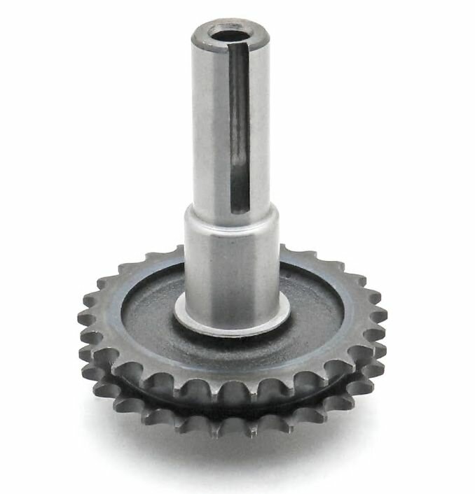 Вал ведомый со звездой редуктора цепного МБ-2М 5-19 (168FL,168F-2L,170FL)