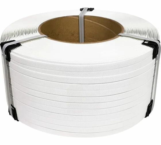 Стреппинг лента упаковочная полипропиленовая Gigant 15x1х1,2 км, 300 кгс, белая GSTW-15-10-12