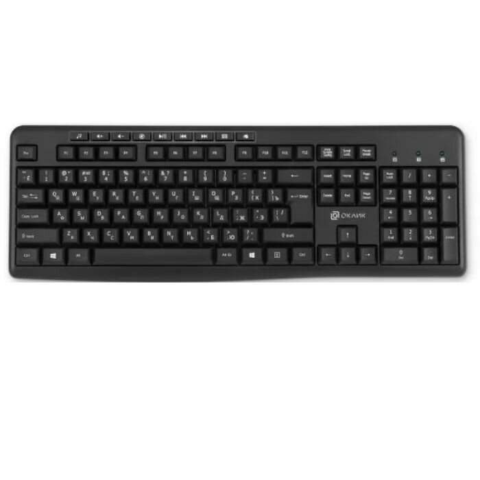 Клавиатура Oklick K225W черный Oklick 1875232