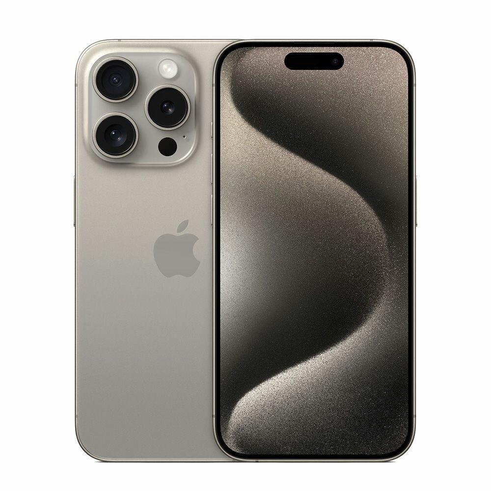 Смартфон Apple iPhone 15 Pro 128 ГБ, Dual: nano SIM + eSIM, натуральный титан