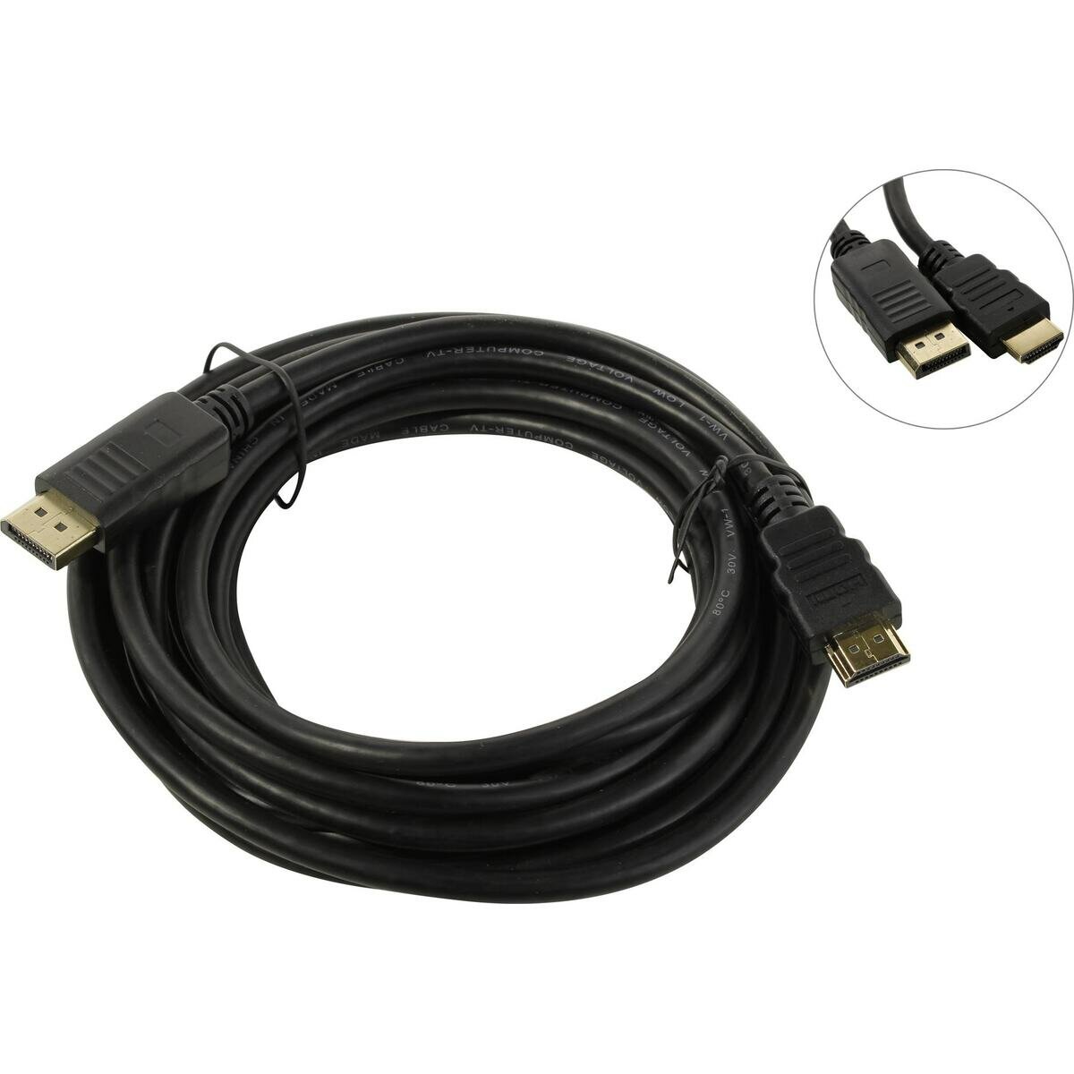 KS-is KS-516-5 Кабель-адаптер DisplayPort(M) - HDMI 19(M) 5м